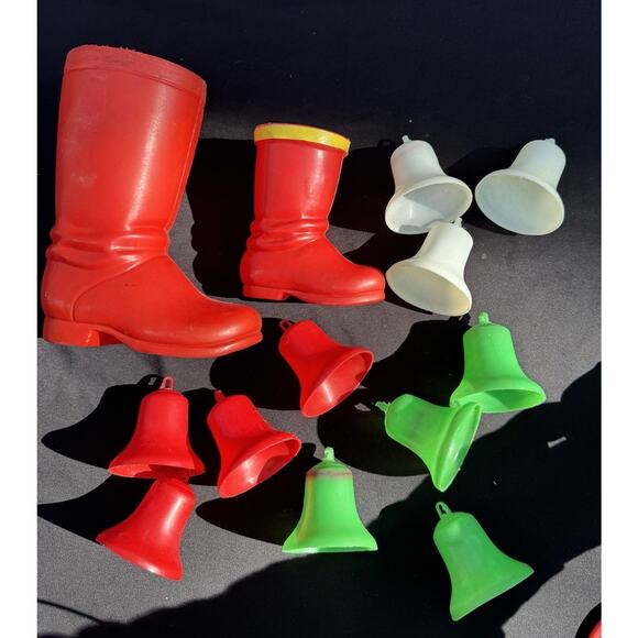 Fun World | Holiday | Vintage 95s Christmas Santa Claus Boot Bells Hong ...